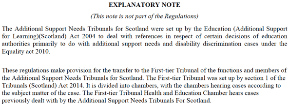 Transfer of Additional Support Needs Tribunals to First Tier Scottish ...